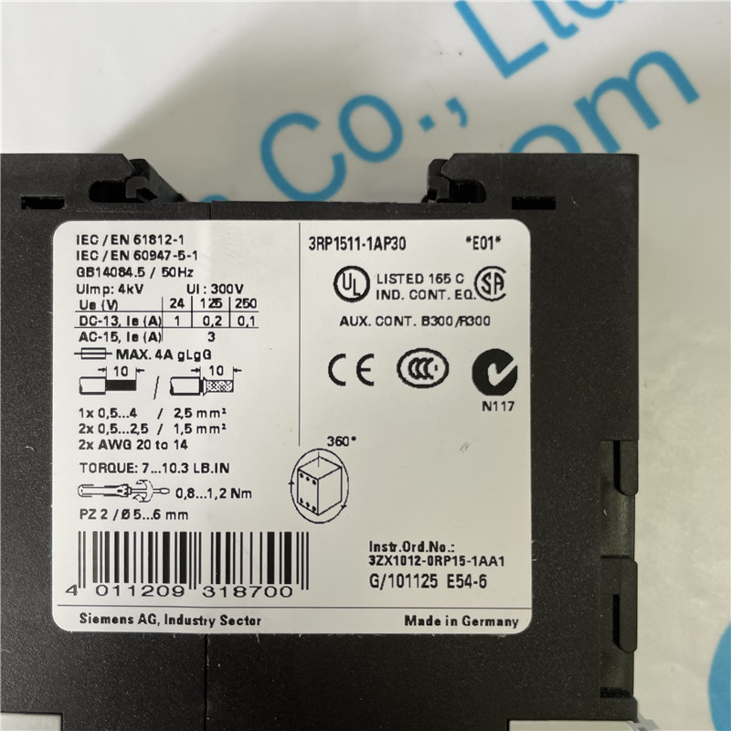 SIEMENS solid state time relay 3RP1511-1AP30 1 change-over contact, 1 ...