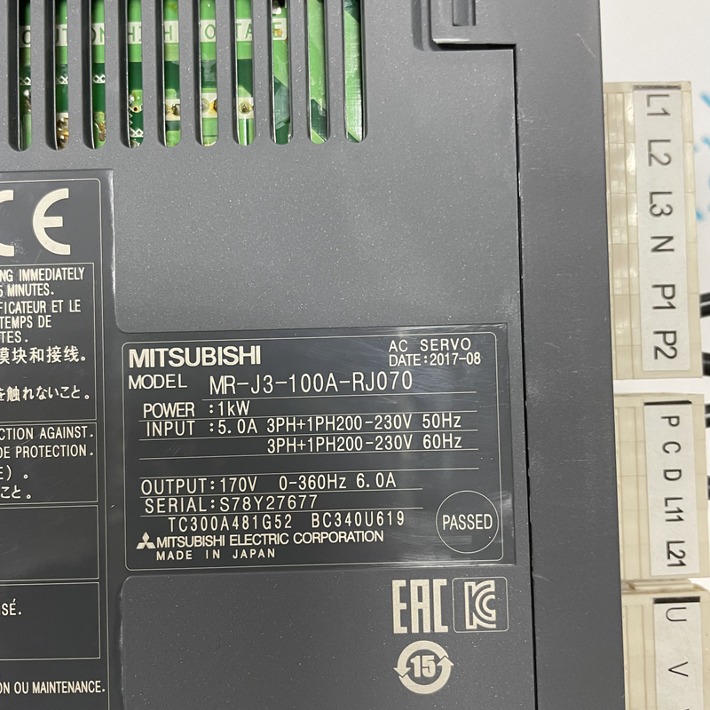 Mitsubishi servo driver MR-J3-100A-RJ070 - Buy Mitsubishi servo driver ...