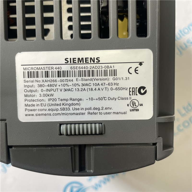 SIEMENS inverter 6SE6440-2AD23-0BA1 MICROMASTER 440 built-in class A ...