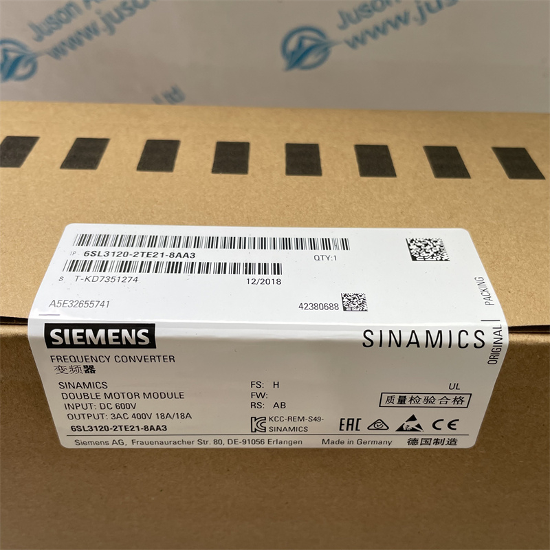 SIEMENS inverter 6SL3120-2TE21-8AA3 SINAMICS S120 DOUBLE MOTOR MODULE ...
