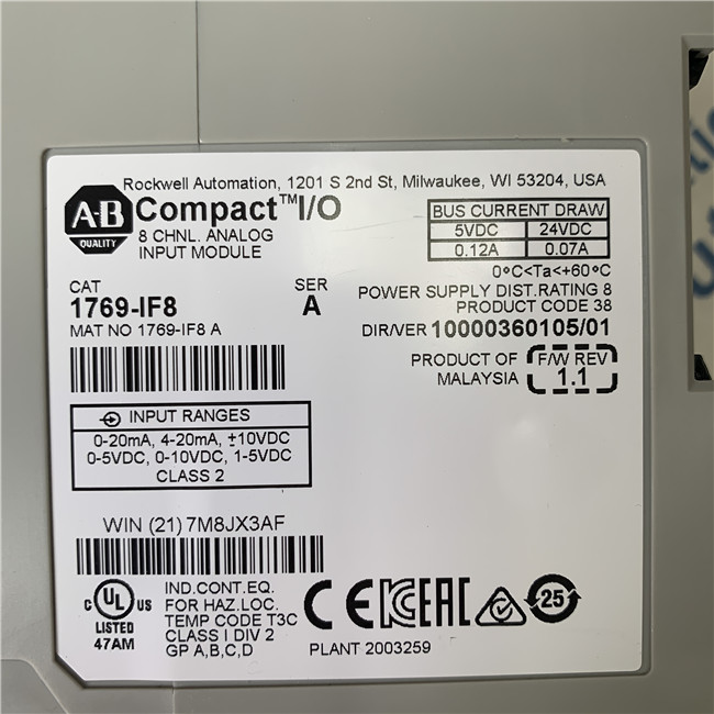 Allen Bradley 1769-IF8 Analog input module - Buy, Allen Bradley Analog input module, 1769-IF8 ...