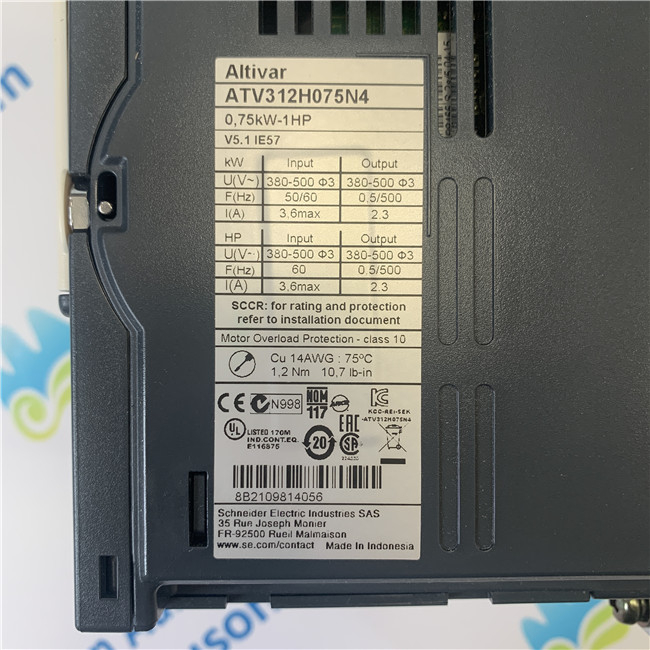 Schneider variable speed drive ATV312H075N4 ATV312 - 0.75kW - 2.4kVA ...