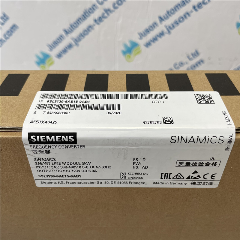 SIEMENS Power Module 6SL3130-6AE15-0AB1 SINAMICS S120 SMART LINE MODULE ...