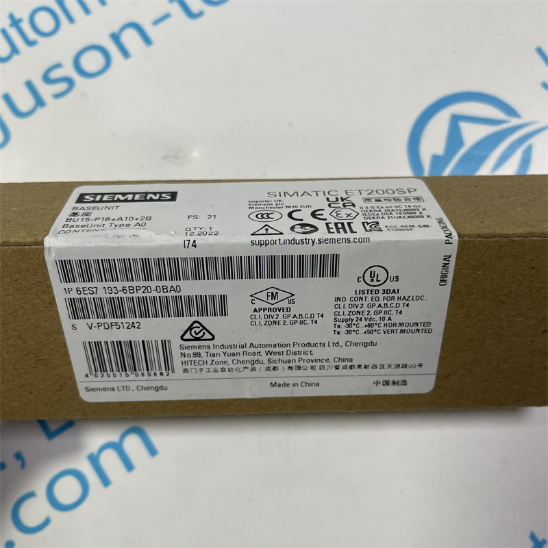 SIEMENS base unit module 6ES7193-6BP20-0BA0 - Buy SIEMENS base unit ...