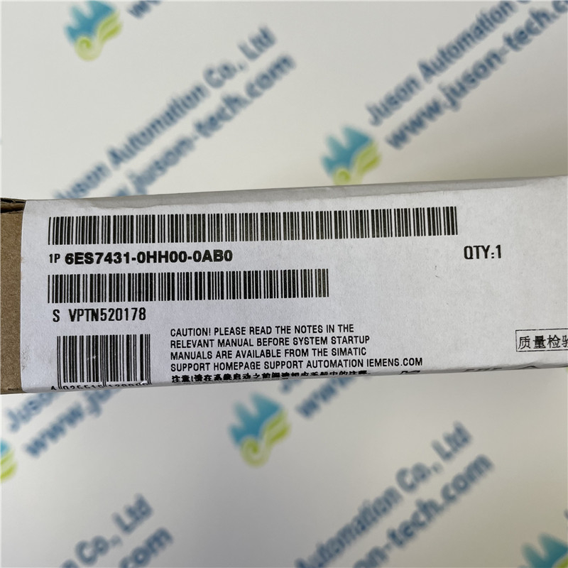 SIEMENS signal module 6ES7431-0HH00-0AB0 SIMATIC S7-400, analog input ...